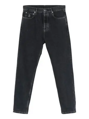 Brunello Cucinelli Logo-embroidered Jeans - Black