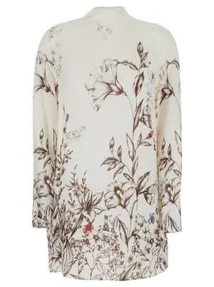 SEMICOUTURE Floral Print Mini Dress - White