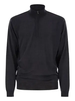 John Smedley John Smedley Barrow High Neck Knitwear With Quarter Zip No