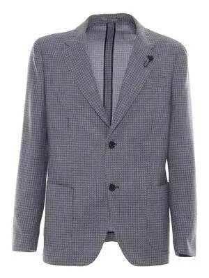 LARDINI Single-breasted Tailored Blazer - Gray