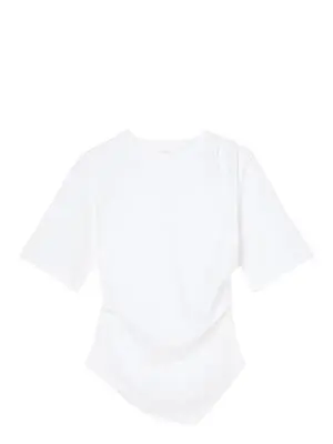 RÓHE Asymmetrical Hem T-shirt - White