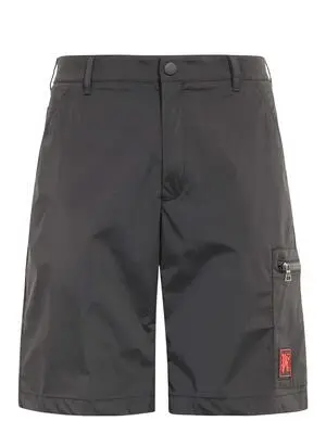 Palm Angels Belted Shorts With Zippered Pockets - Black