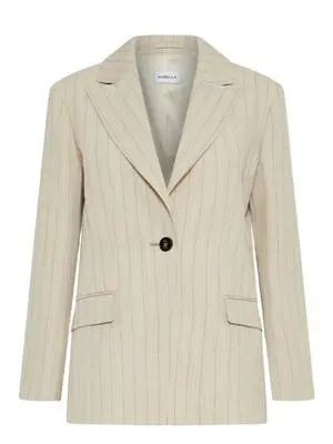 Marella Stretch Canvas Blazer - Ecru