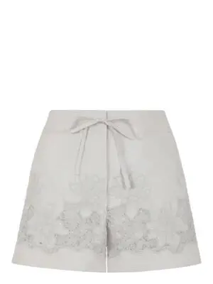 P.a.r.o.s.h Floral Embroidered Shorts - Grey