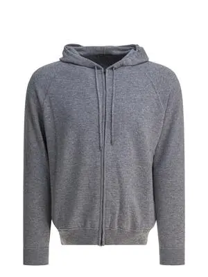 Herno Zip-up Knitted Hoodie - Gray