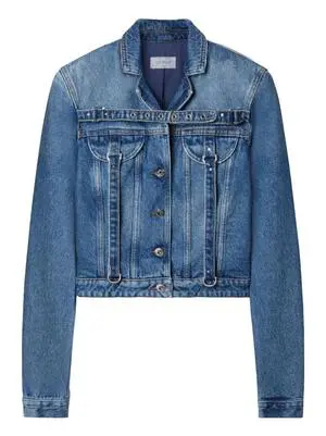 Off-White Belt Detailed Button-up Denim Jacket - White