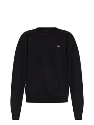 VIVIENNE WESTWOOD Vivienne Westwood Logo Embroidered Crewneck Sweatshirt Black