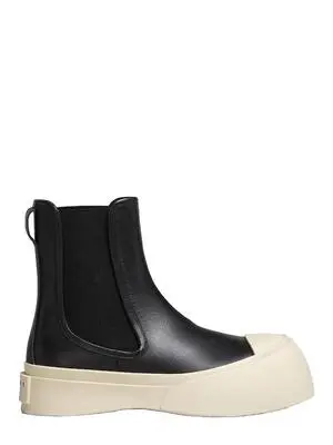 Marni Slip-on Round-toe Ankle Boots - Black