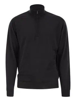 JOHN SMEDLEY John Smedley Barrow High Neck Zip-Up Knitwear