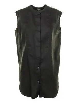 Aspesi Sleeveless Button-up Top - Black