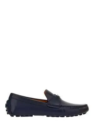 FERRAGAMO Logo Horsebit Loafers - Black