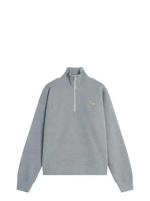 Maison Kitsuné Maison Kitsune Half-Zip Sweatshirt With Fox Patch No