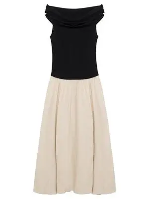 Simkhai Adaline Knit Linen Midi Dress - Black And Multicoloured