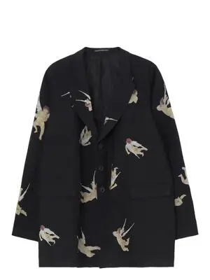 Yohji Yamamoto Angel Pattern Casual Jacket - Black