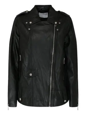 SELECTED Zip-fastening Press-stud Jacket - Black