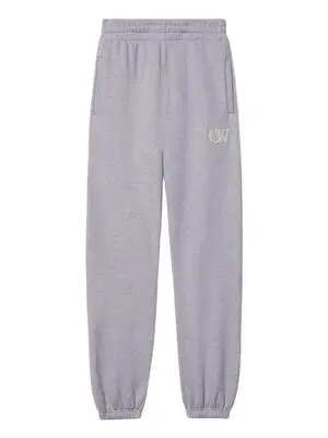 Off-White Logo Embroidered Joggers - Gray
