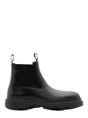 Burberry Round Toe Chelsea Boots - Black