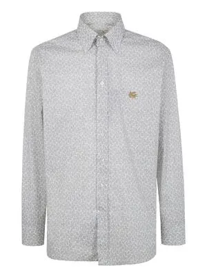 Etro Paisley-pattern Embroidered Shirt - Gray