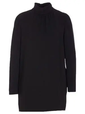 Max Mara Embassy High Neck Long-sleeved Dress - Black