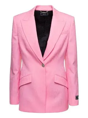Versace Single-breasted Tailored Blazer - Pink