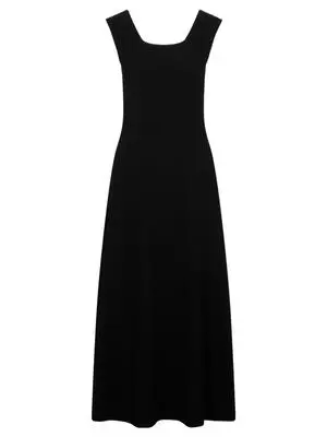 BY MALENE BIRGER Scoop Neck Maxi Dress With Ribbed Detailing - Black