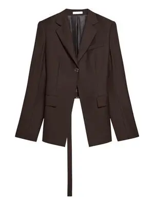 Helmut Lang Single-button Belted Blazer - Black