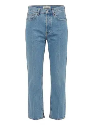 Gucci Low Waist Jeans With Logo Patch - Blue