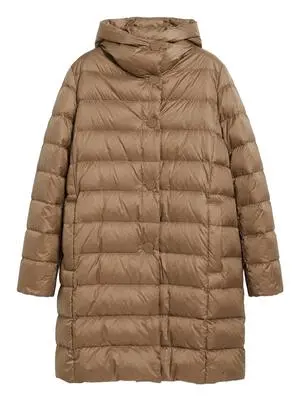 Max Mara Long Sleeve Hooded Coat - Brown