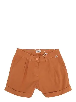 IL GUFO Gabardine Pleated Shorts - Brown