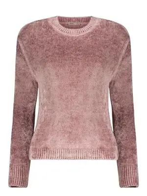 Herno Chenille Long Sleeved Knitted Jumper - Brown