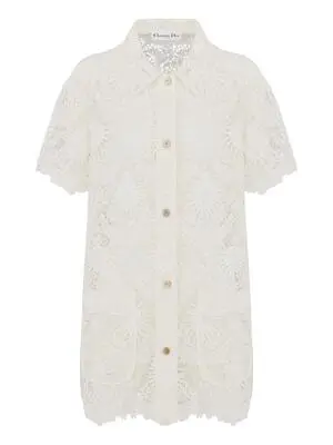 DIOR Dior Short-Sleeved Lace Blouse