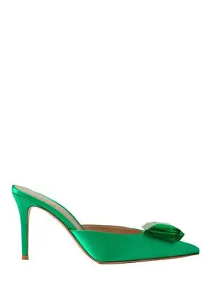 GIANVITO ROSSI Crystal Embellished Mules - Green