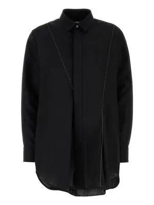 SACAI Sacai Curved Hem Suiting Shirt