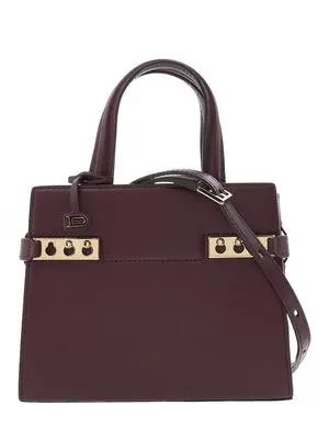 Delvaux Delvaux Logo Shoulder Bag Red