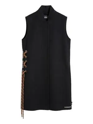 Sportmax Sleeveless Vest With Lace Detail - Black