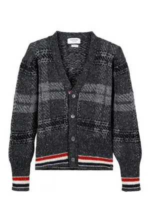 THOM BROWNE Thom Browne Plaid Knit Cardigan