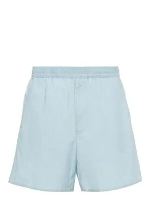 Prada Bermuda Shorts With Elasticated Waistband - Sky-blue