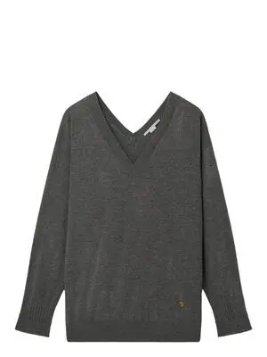 Stella McCartney V-neck Knitted Jumper - Grey