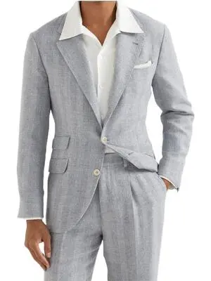 Brunello Cucinelli Single-breasted Blazer - Light Gray