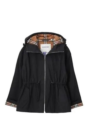BURBERRY Burberry Plaid Hooded Long-Sleeve Jacket