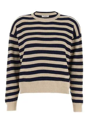 BRUNELLO CUCINELLI Brunello Cucinelli Striped Knit Jumper