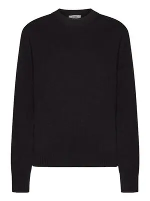 FENDI Fendi Crewneck Knitted Jumper With Ribbed Details