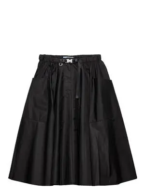 Prada Belted Pleated Skirt - Black