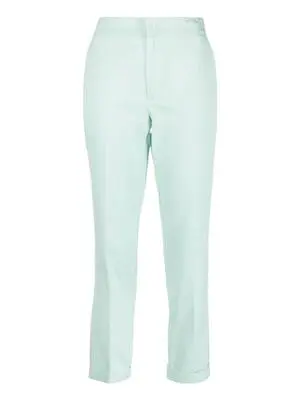 TWINSET Cigarette Trousers With Zippers And Folded Hems - Blue