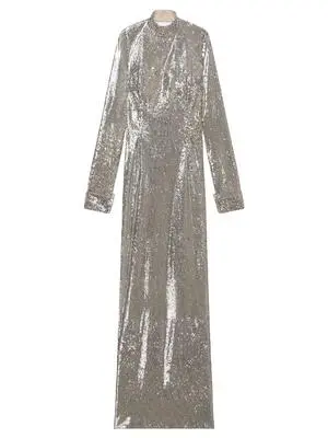 Givenchy Open-back Sequin Gown - Silver