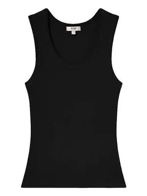 AGOLDE Poppy Ribbed Sleeveless Tank Top - Black
