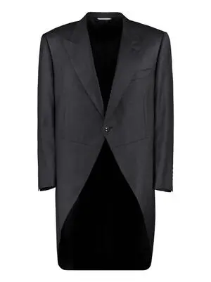 Canali Tailcoat With Rounded Lapel - Black