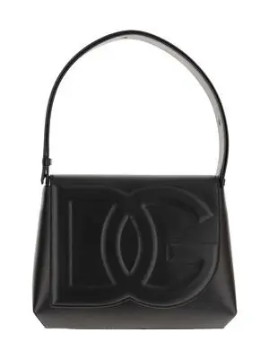 Dolce & Gabbana Dg Logo Embossed Shoulder Bag - Black