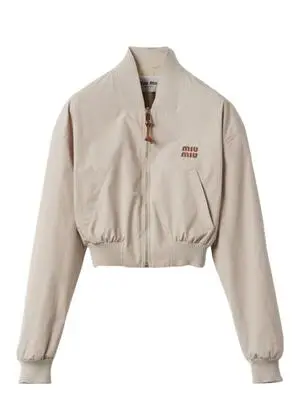 MIU MIU Miu Miu Cropped Zipped Bomber Jacket