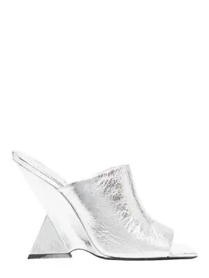 Attico Cheope Slip-on Mules - Silver